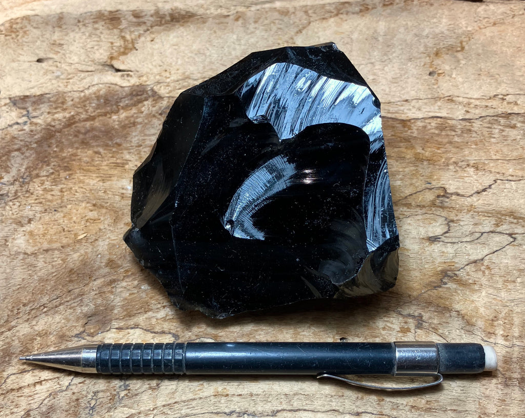 obsidian - black obsidian - Montgomery Pass, Nevada - hand specimen ...