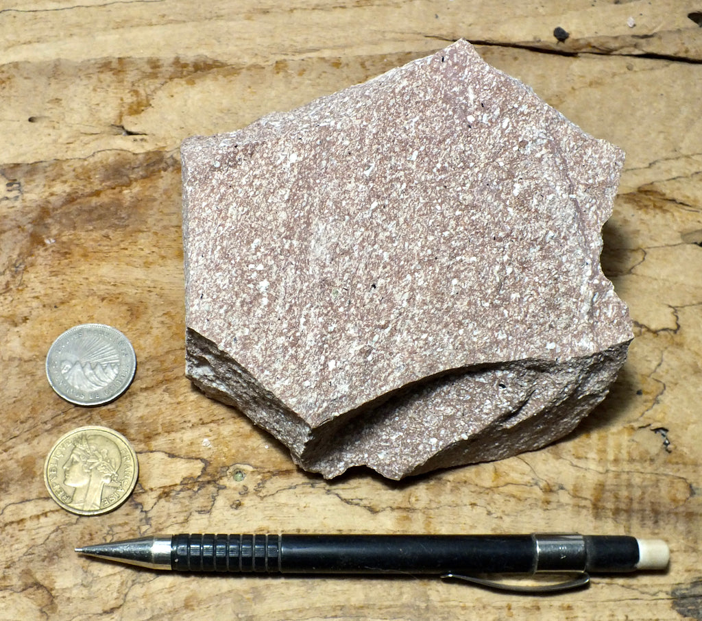 rhyolite porphyry - light pink rhyolite with small phenocrysts - hand ...